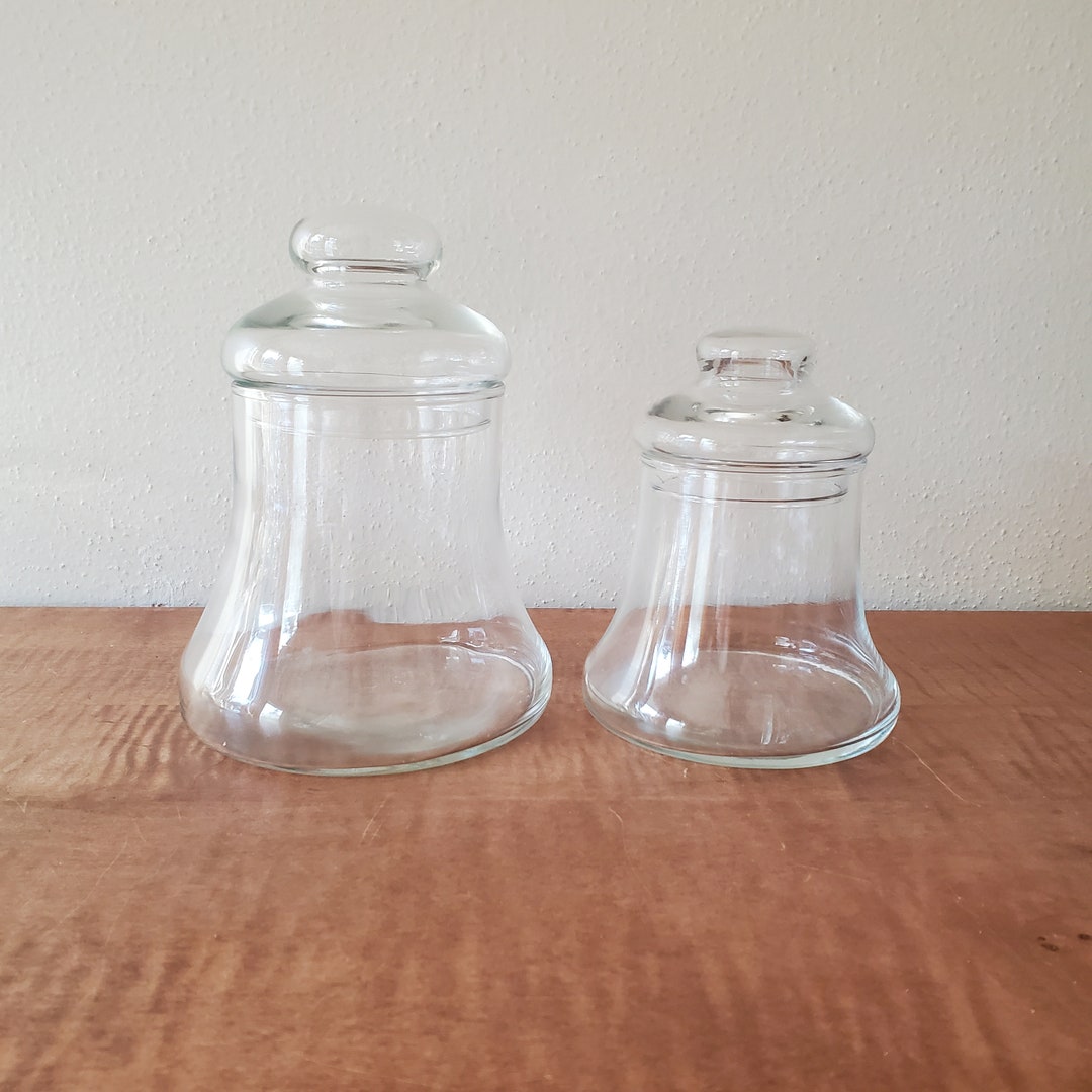 Vintage Apothecary Jars, 2 Libbey Liberty Bell Jars, 1976 Bell Shaped ...