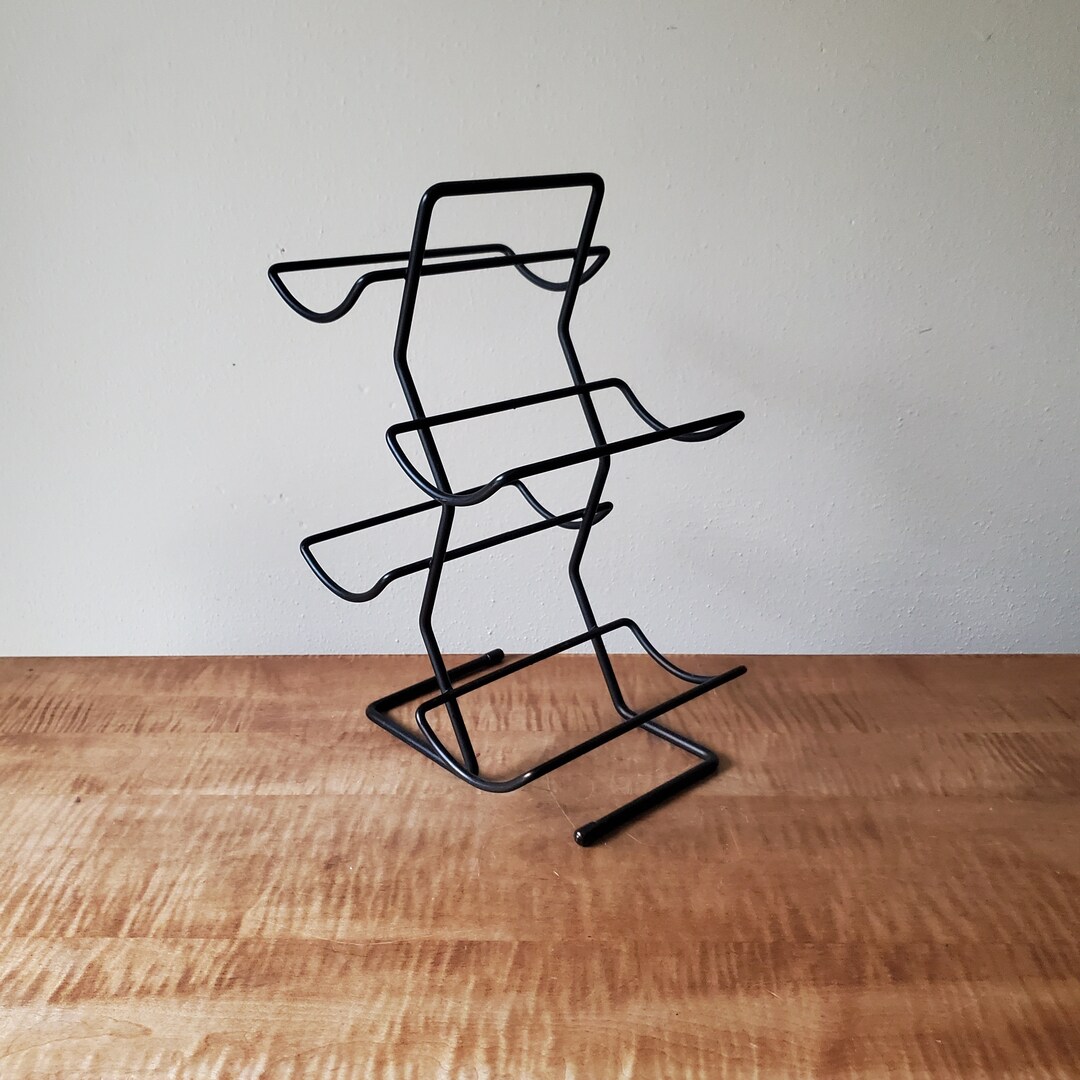 Vintage Wine Rack, Metal Wine Rack, Small Wine Bottle Rack, Holds 4 ...