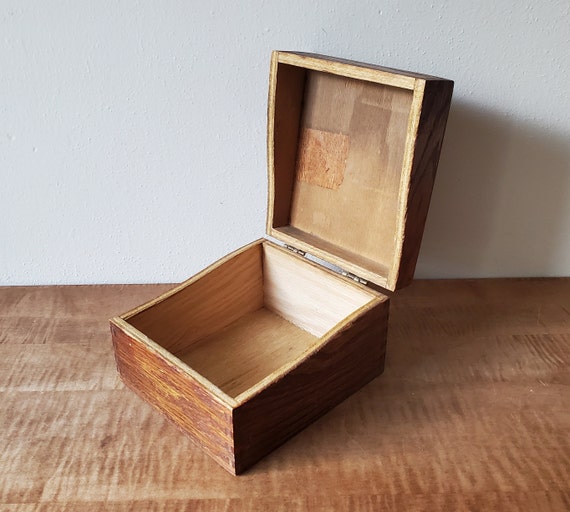 Vintage Recipe Box 3 X 5 Large Wood Recipe Box - Etsy