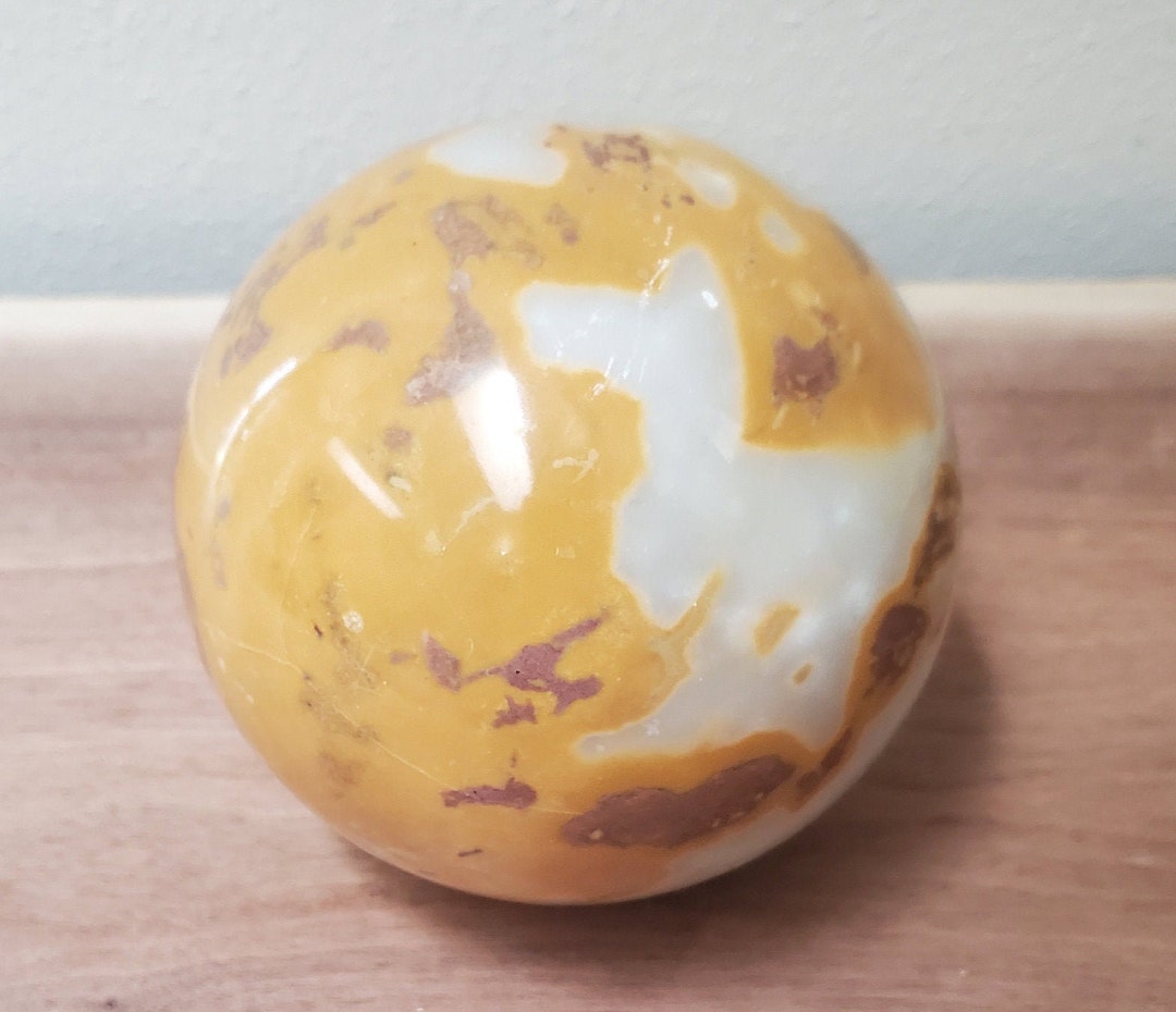 Vintage Large Marble Sphere, Gemstone Marble Ball, Natural Stone Sphere ...