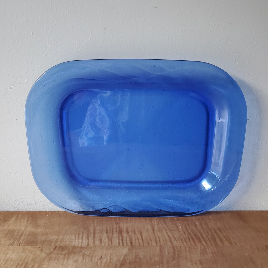 Vintage Pyrex Festiva Blue Swirl Serving Platter, Rare - Etsy