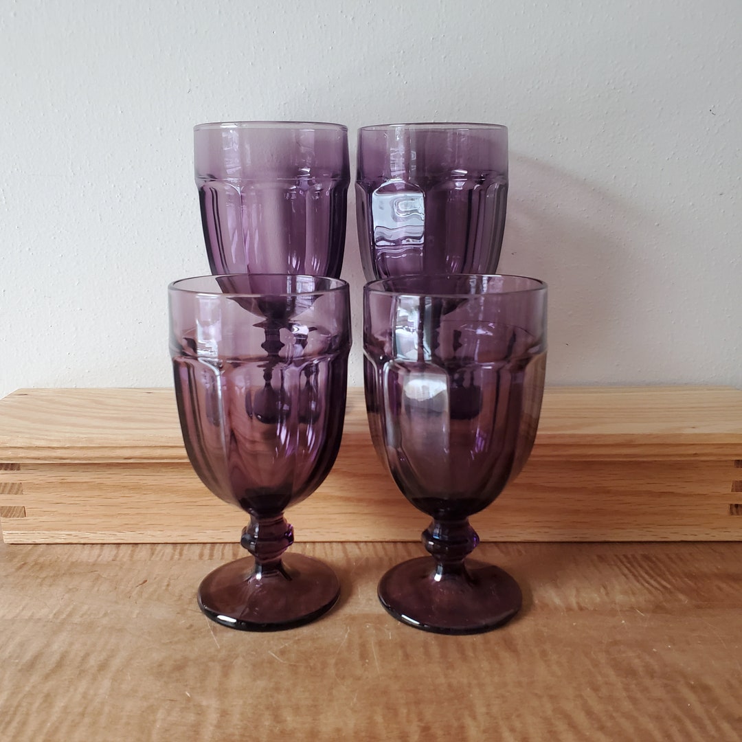 Vintage Libbey Gibraltar, Duratuff Ice Tea Goblets, Violet Purple, Set ...