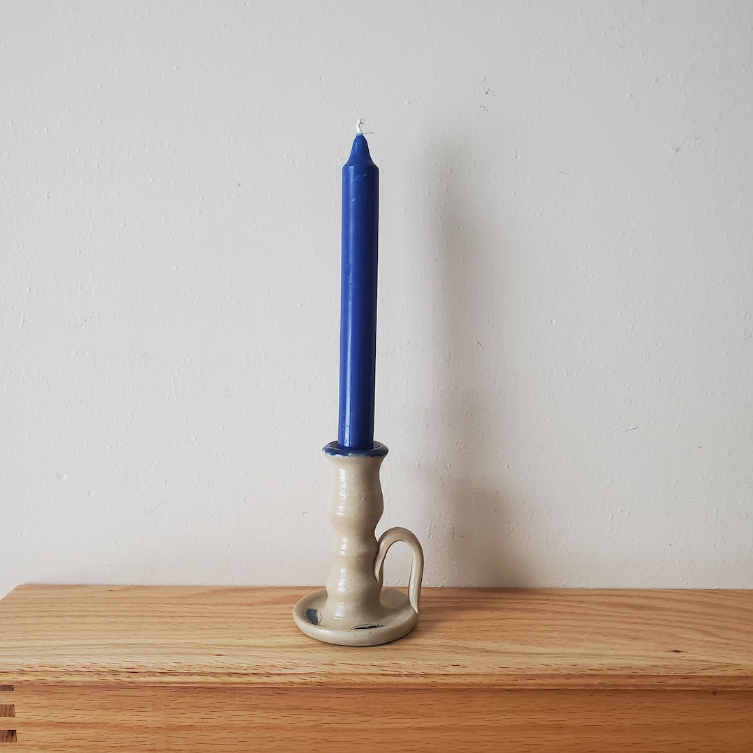 Vintage Chamberstick, Pottery Candlestick Holder, Studio Pottery ...