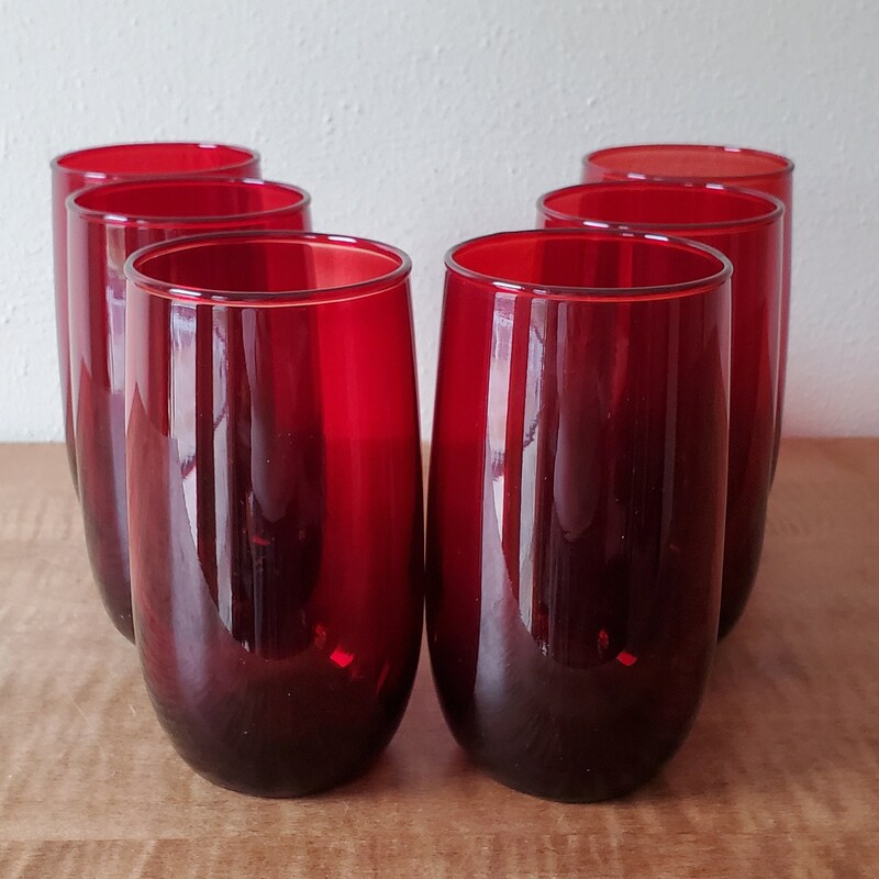 Ruby Red Glassware - Etsy