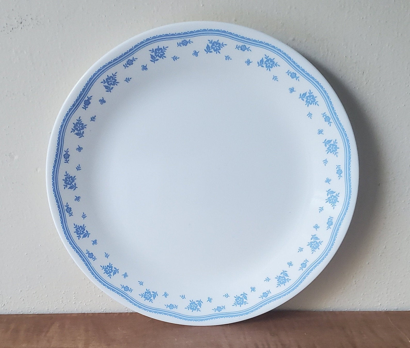 Vintage Corelle Morning Blue Dinnerware: 21 Piece Set for 4 Guests - Etsy