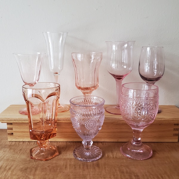 Pink Glassware - Etsy
