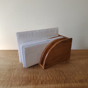 Vintage Mail Organizer, Note Card Holder, Desk Caddy, Small Wooden 7 X ...