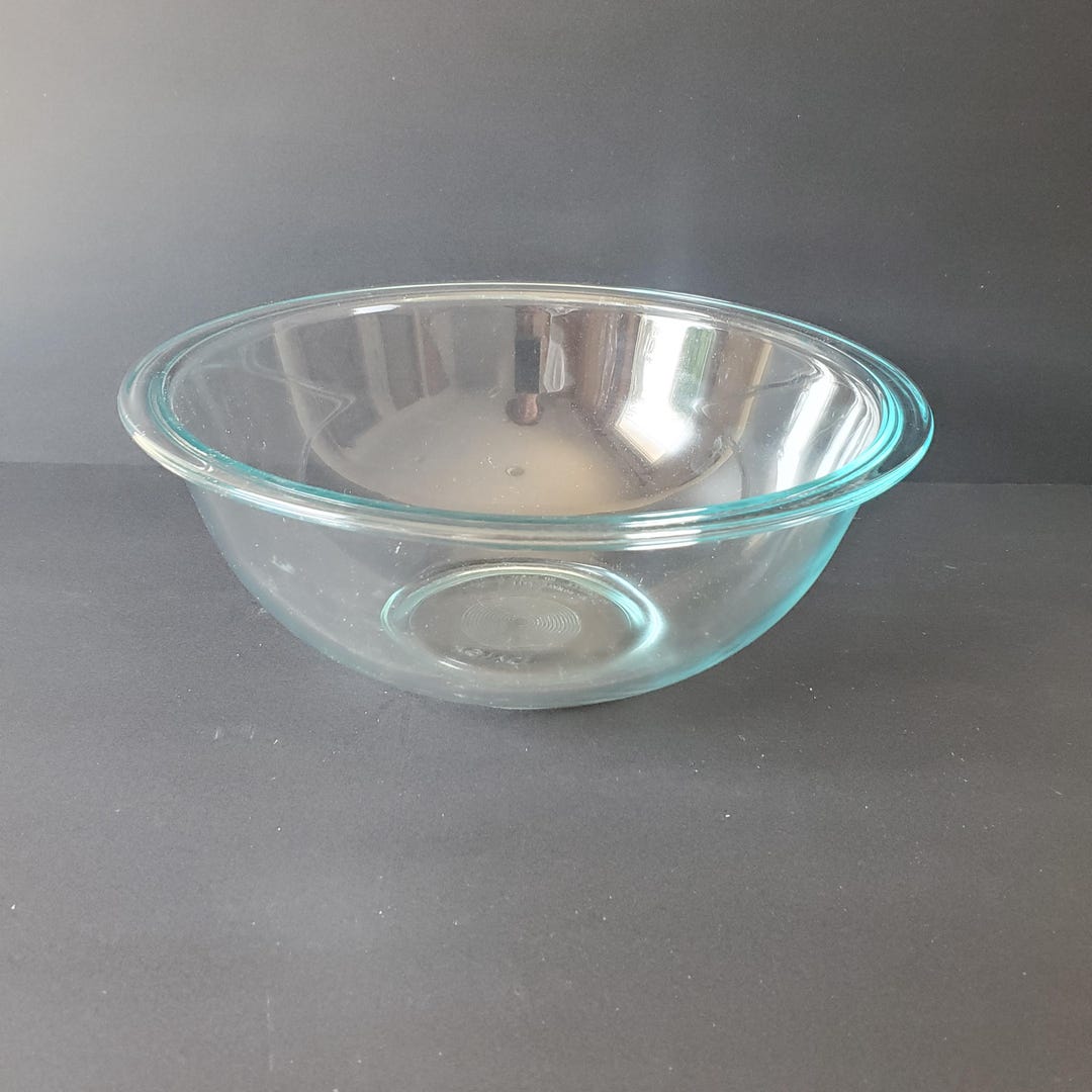 Vintage Pyrex Mixing Bowl Replacement Clear Green Glass 2.5 Quart 252 ...