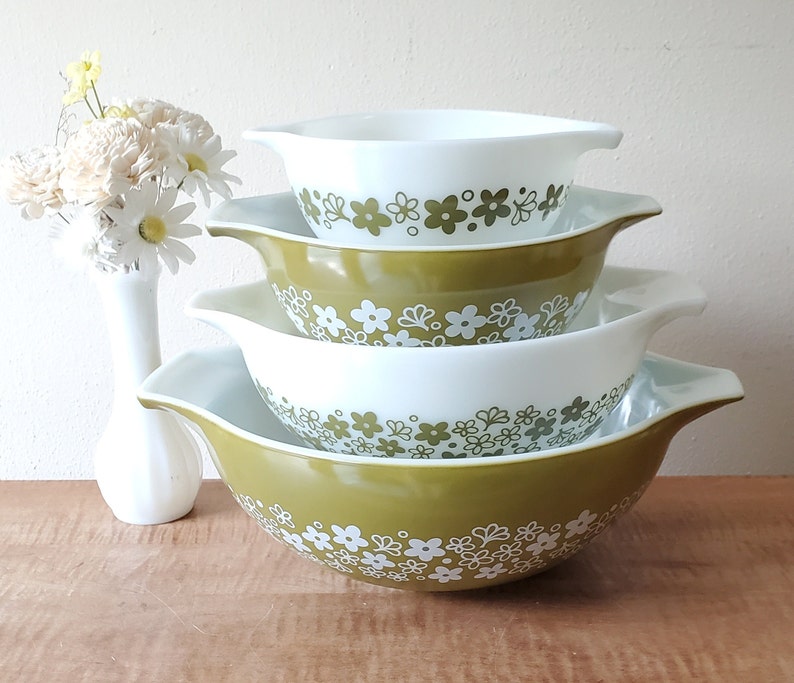 Vintage Pyrex Spring Blossom Mixing Bowls NIB Pyrex Spring - Etsy