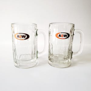 A&W Root Beer Mugs 2 Vintage AW Root Beer Float Mugs Steins Restaurant Promotional Item - Etsy
