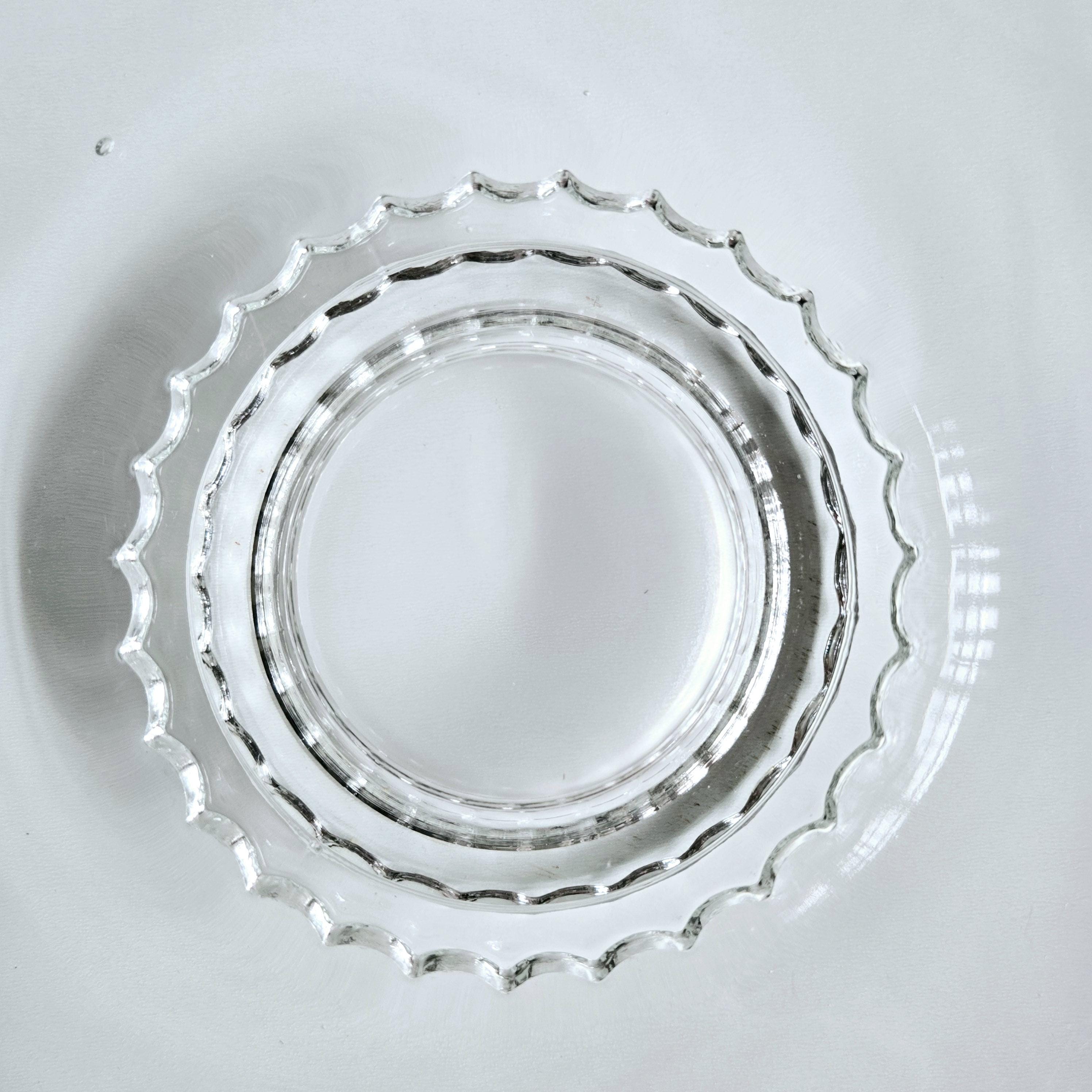 Vintage Lace Edge Crystal Cake Plate & Chrome Dome (12" Cake) - Etsy