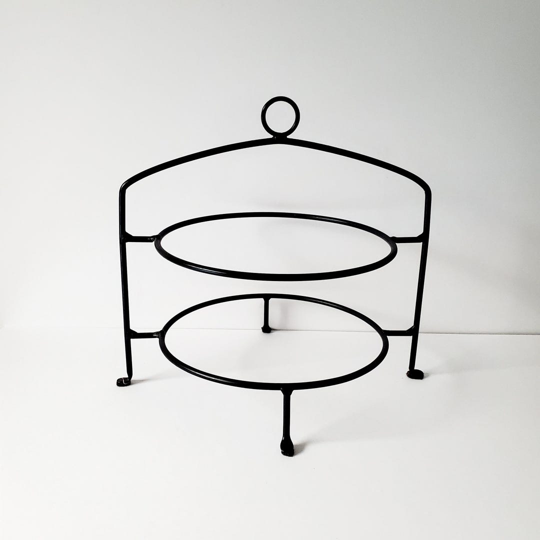Vintage Pie Stand, Tiered Plate Stand, 2 Tiered Cake Stand, Cupcake ...