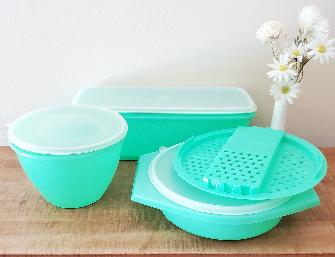 Vintage Green Tupperware Containers /jadeite Tupperware Set - Etsy