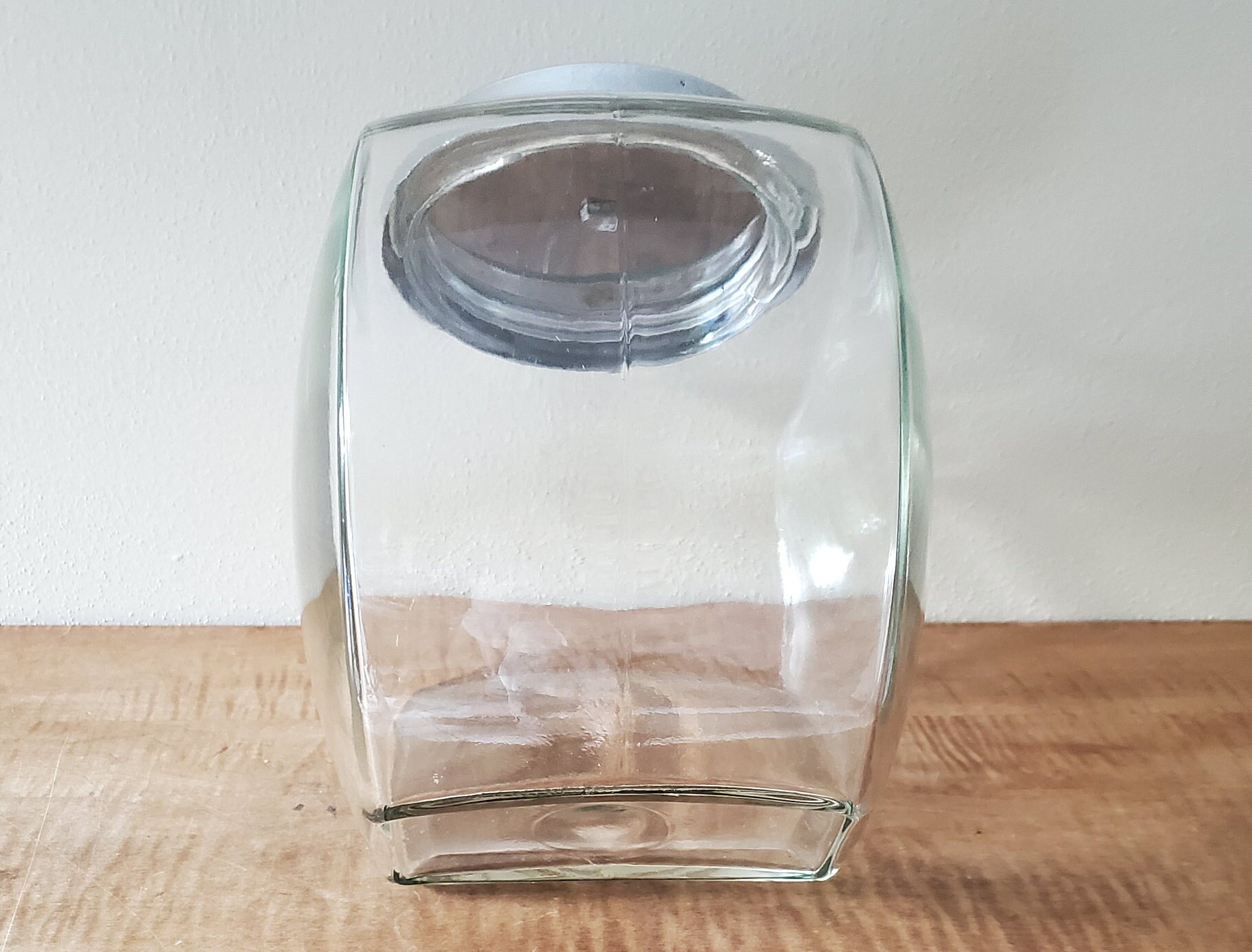 Vintage Large Glass Slant Jar 1 Gallon Candy Cookie Jar Etsy