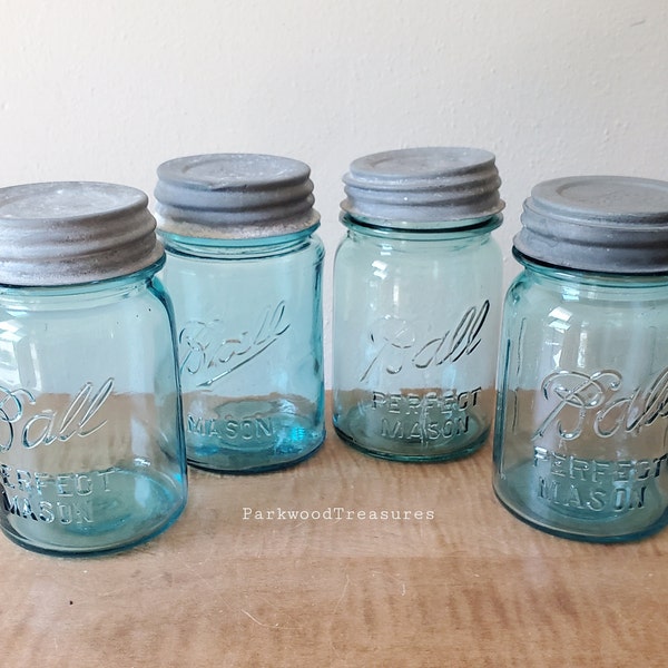Blue Ball Jars - Etsy