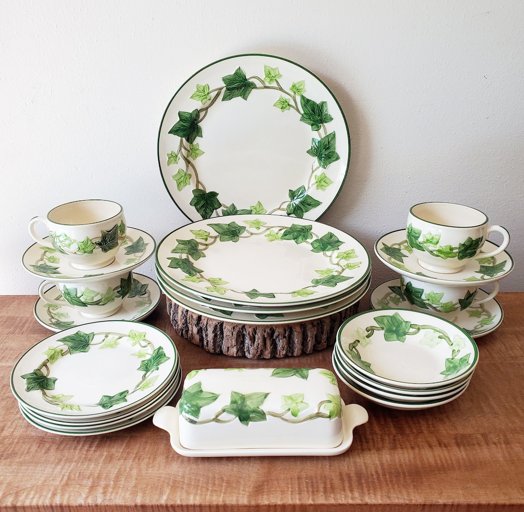 Vintage Franciscan Ivy Dinnerware 22 Piece Set for Four California - Etsy