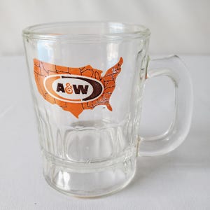 Vintage A&W Root Beer Mugs, AW Root Beer Float Mugs, Set of 4 Kid's A and W Glass Steins - Etsy