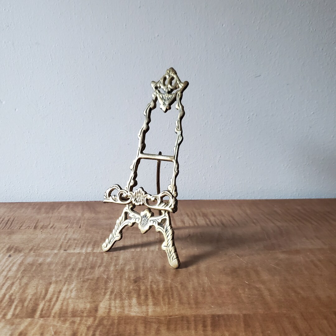 Brass Display Easel Display Stand Vintage Wedding Sign Rack Metal ...