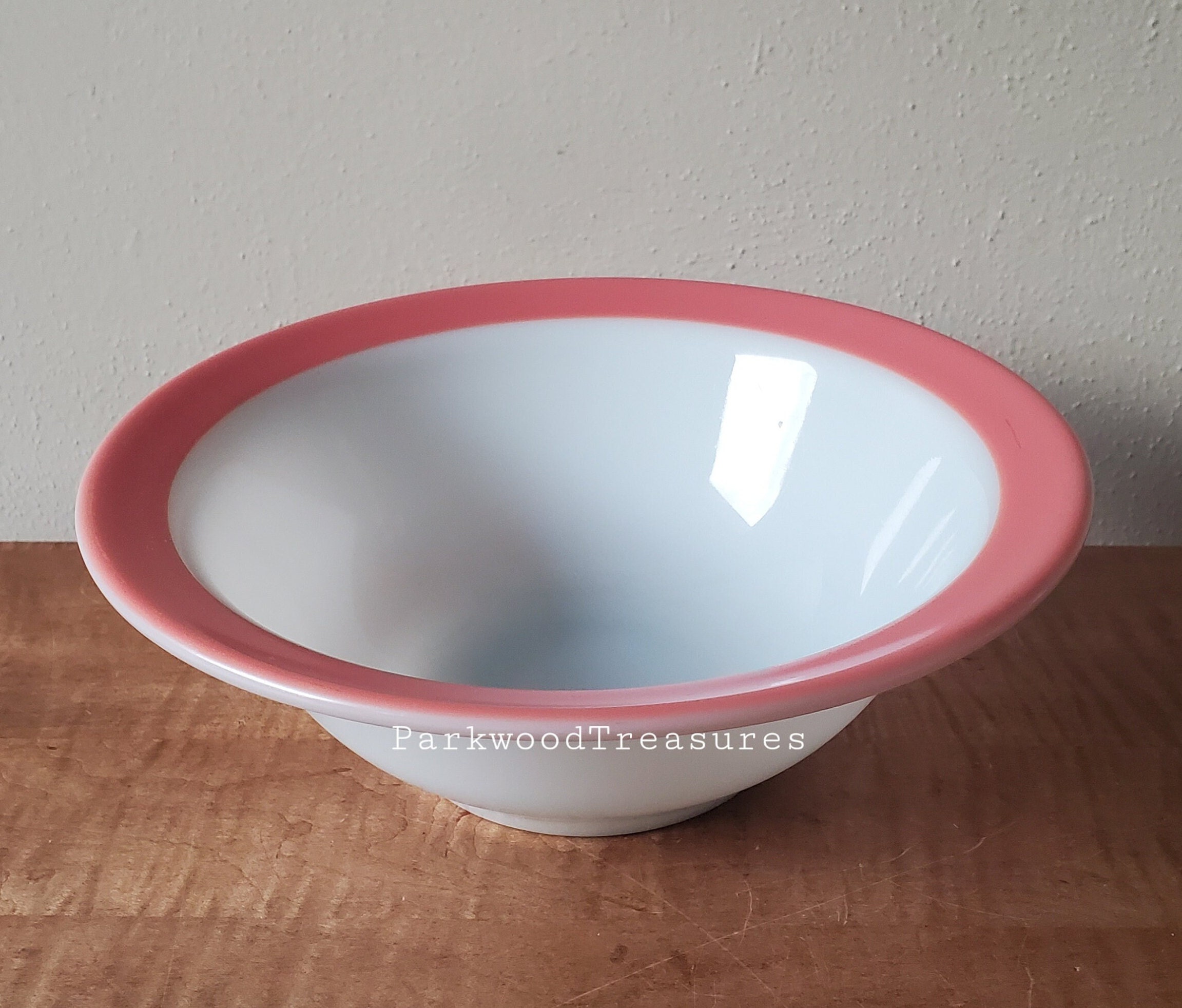 Vintage Pyrex Pink Dinnerware Set Wide Stripe Pink Restaurant - Etsy