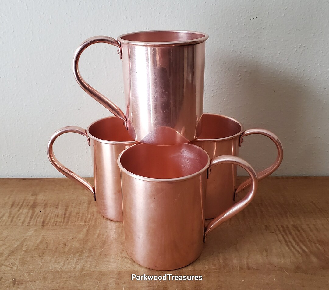 Vintage Moscow Mule Mugs, 4 Copper Mugs, Made in Turkey - Etsy
