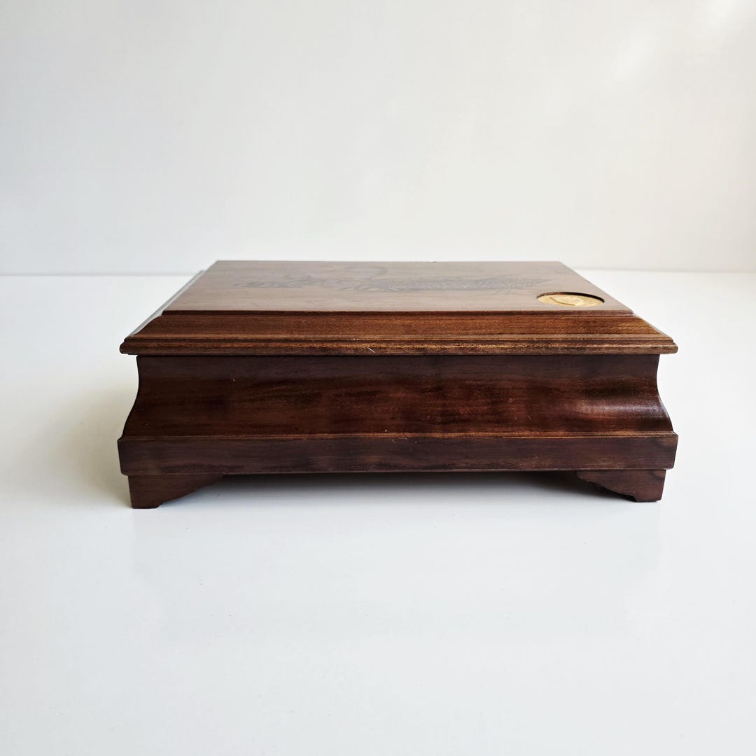 Ducks Unlimited Wood Box Chest With Medallion Signed by Russ Duerkson ...