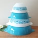 Vintage Pyrex Horizon Blue Cinderella Mixing Bowls Set of 4 - Etsy
