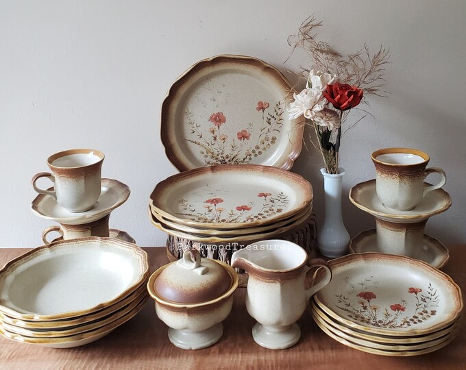 Vintage Whole Wheat Jardiniere Mikasa Dinnerware 23 Piece Set for 4 - Etsy