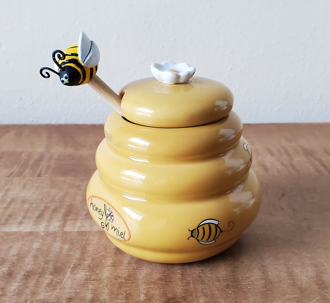 Vintage Ceramic Bee Hive Honey Pot - Etsy