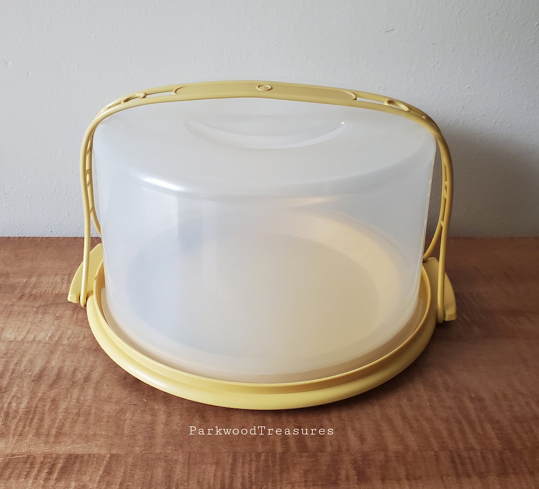 Vintage Tupperware Cake Carrier Keeper, Tupperware Cake Plate, Holds 8 ...