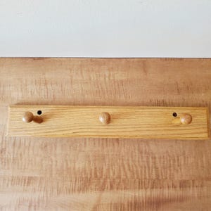 Wooden Wall Peg Rack 17" Vintage Wall Coat Rack Closet Hallway ...
