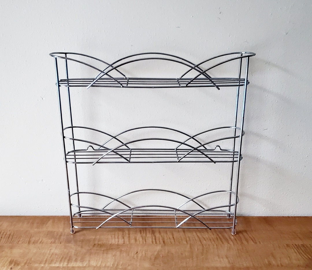 Vintage Spice Rack 3 Shelf Countertop or Wall Mount Spice Rack - Etsy