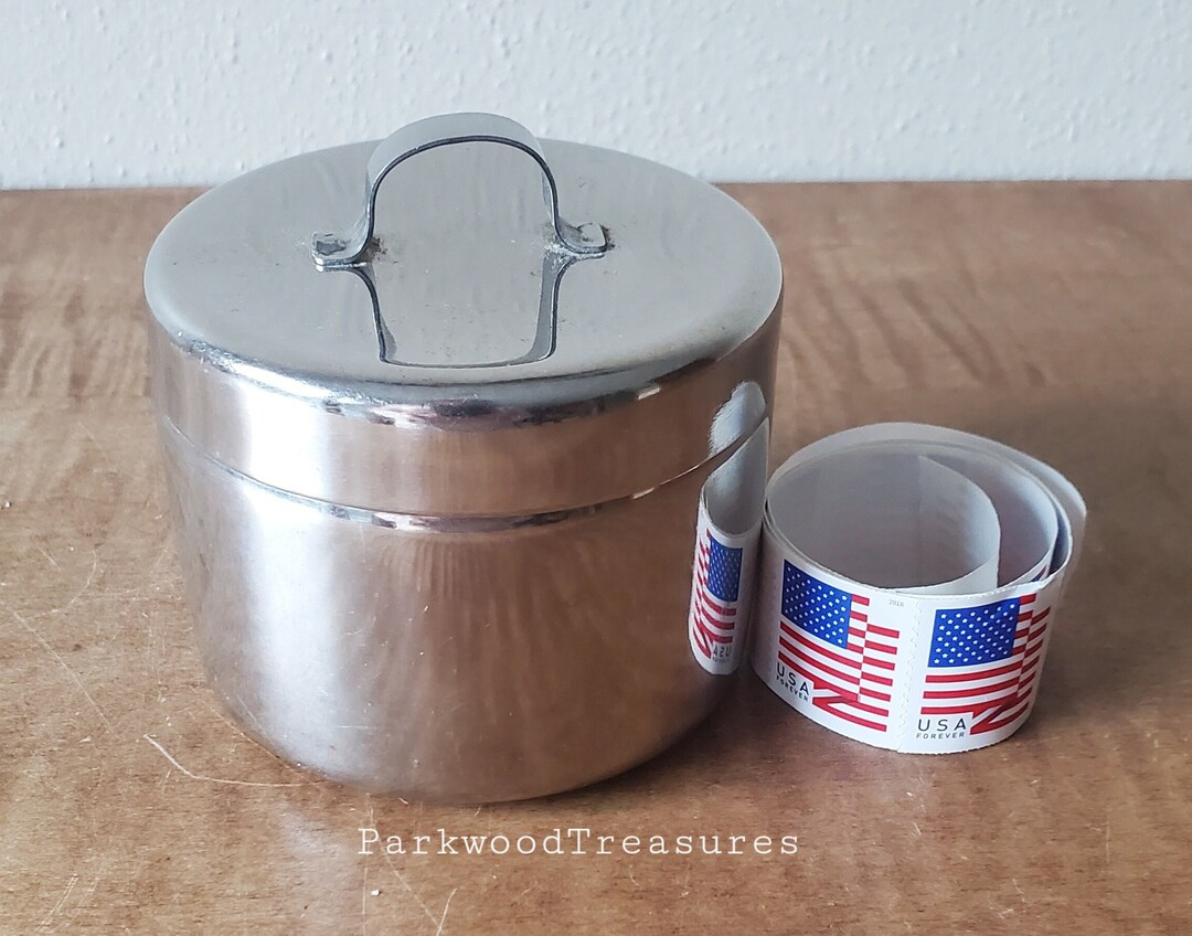 Vintage Stainless Steel Postage Stamp Holder Desk Organizer - Etsy
