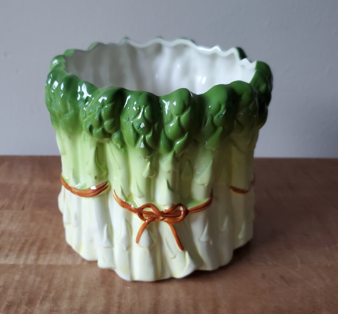 Vintage Ceramic Asparagus Porcelain Kitchen Planter Flower - Etsy