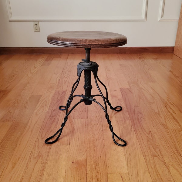 Antique Piano Stool - Etsy