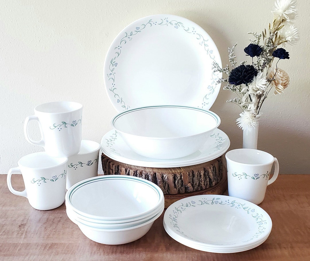 Vintage Corelle Country Cottage Dinnerware 17 Piece Set for 4 - Etsy