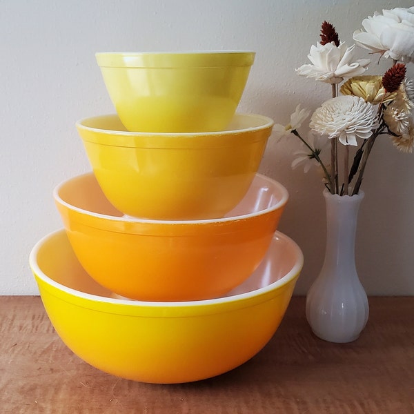 Pyrex Yellow Bowls - Etsy