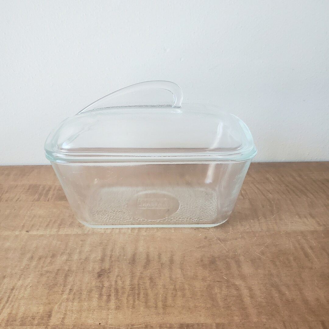 Vintage Glasbake Loaf Pan, Glasbake Covered J533 Glass Loaf Pan for ...
