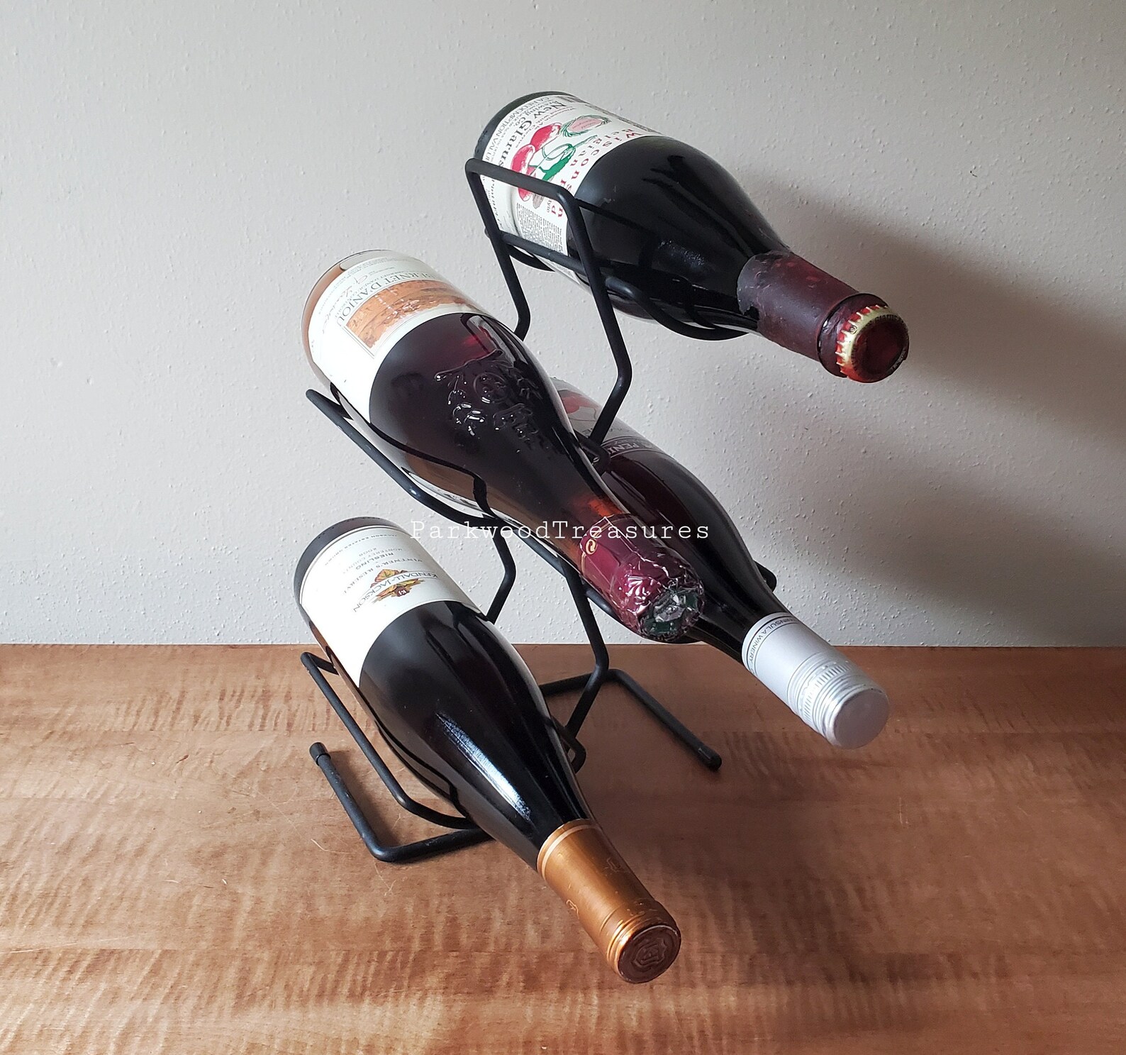 Vintage Wine Rack Metal Wine Rack Small Wine Bottle Rack - Etsy