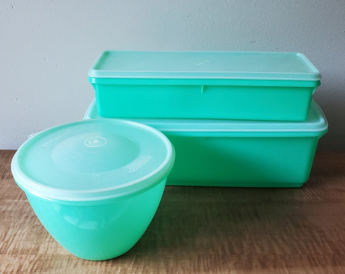 Vintage Tupperware Storage Jadeite Green Tupperware Container - Etsy