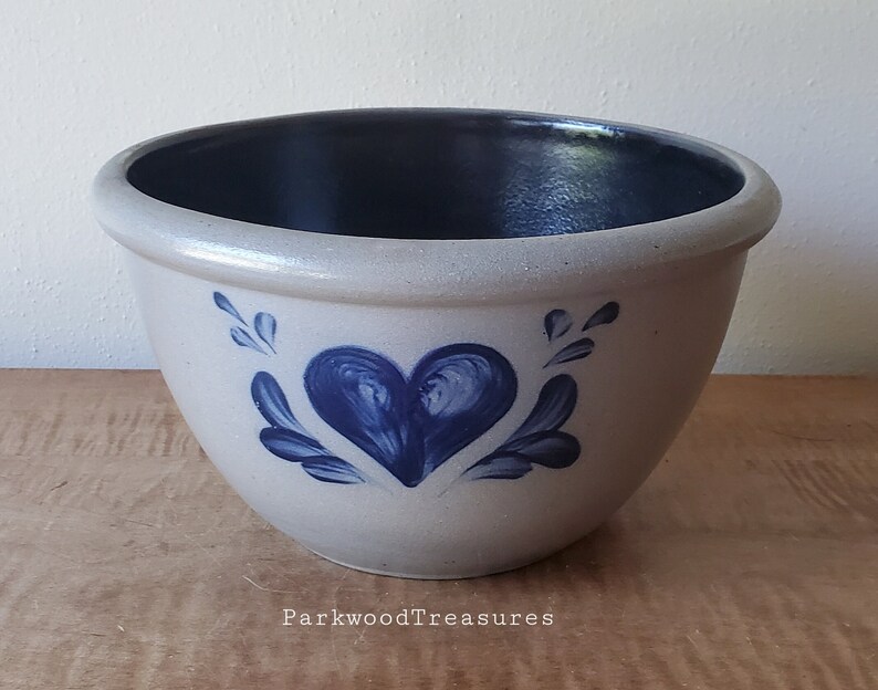 Vintage Rowe Pottery Works 9 Stoneware Bowl Rowe Salt - Etsy
