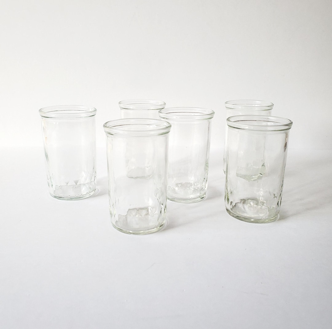 Jelly Jar Juice Glasses 6 Vintage Diamond Star Pattern Jelly Jars - Etsy