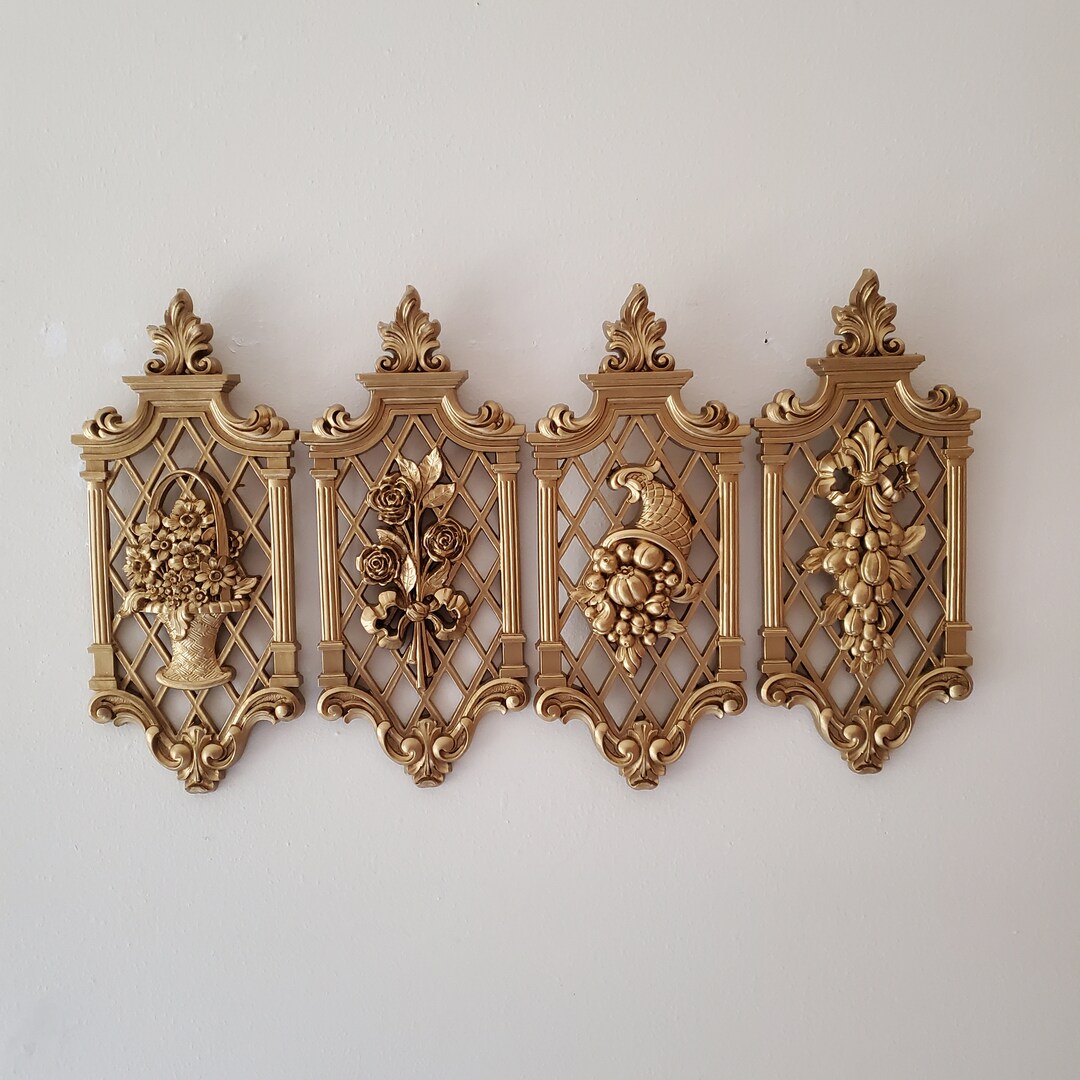 Vintage Syroco Wall Decor, Hollywood Regency Wall Plaques - Etsy