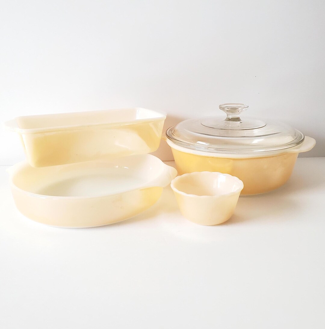 Lusterware Baking Set 4 Vintage Fire King Lusterware Peach Cookware - Etsy