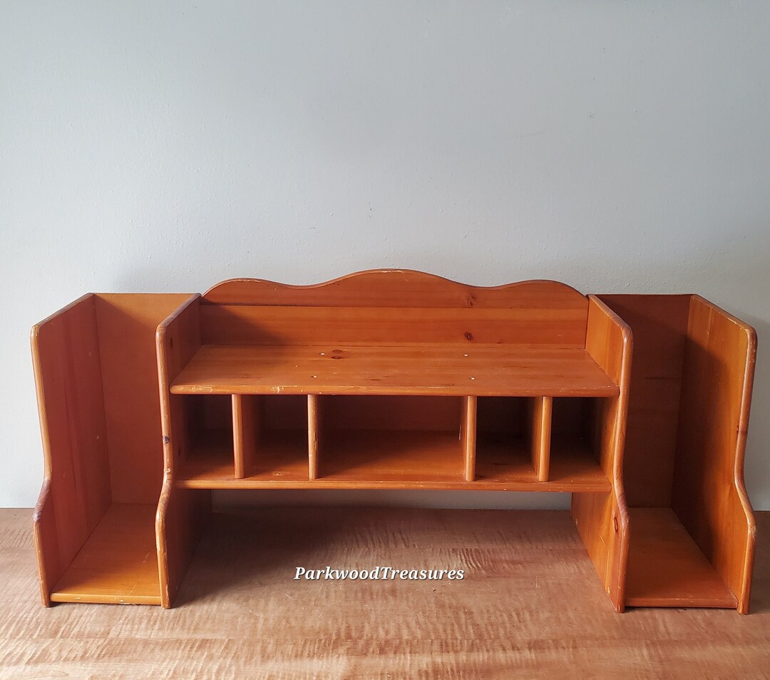 Vintage Wooden Desk Caddy Wooden Counter Organizer Desk - Etsy
