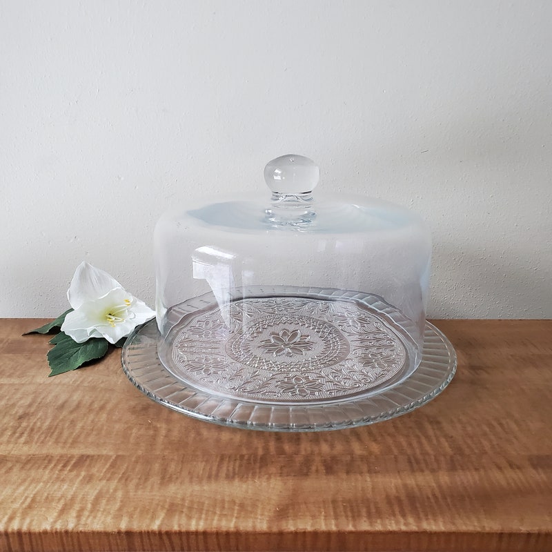 Glass Cake Plate - Etsy