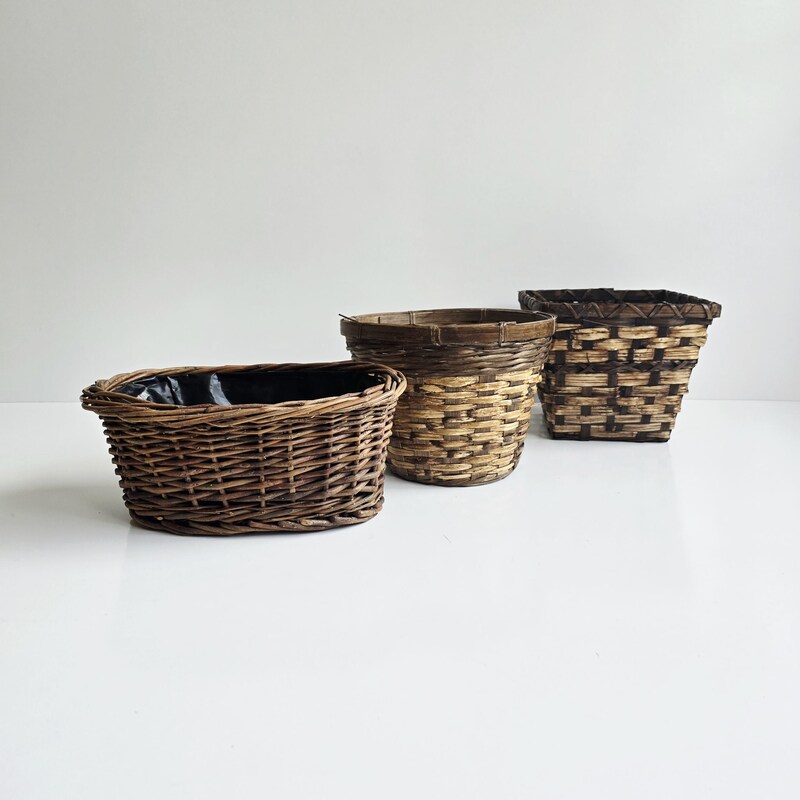 Wicker Planter - Etsy