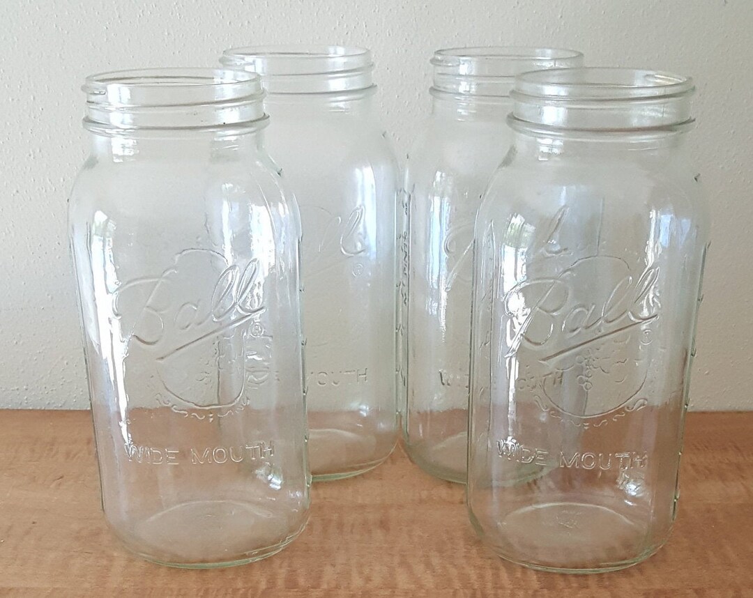 1/2 Gallon Canning Jars, 4 Vintage Ball Glass Canning Jar Set - Etsy