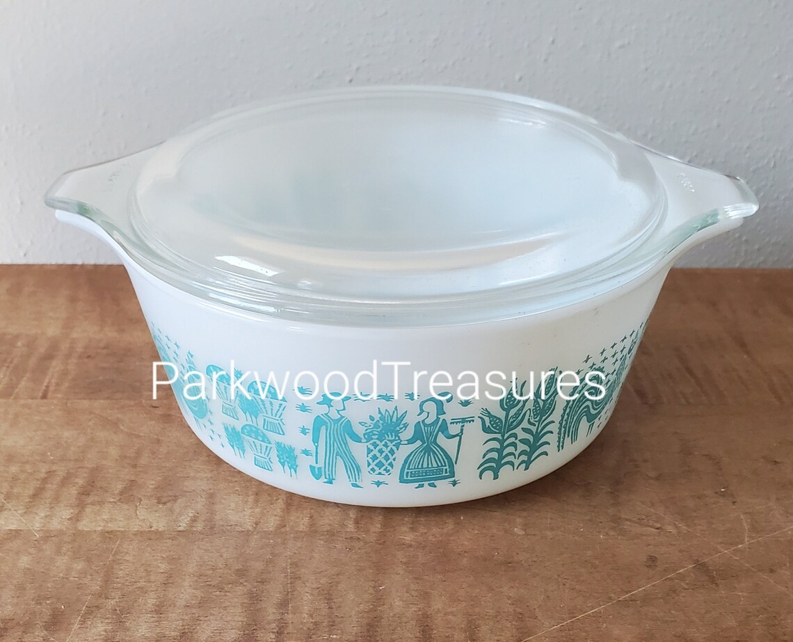 Vintage Pyrex Amish Butterprint Casserole Dish Set - Etsy