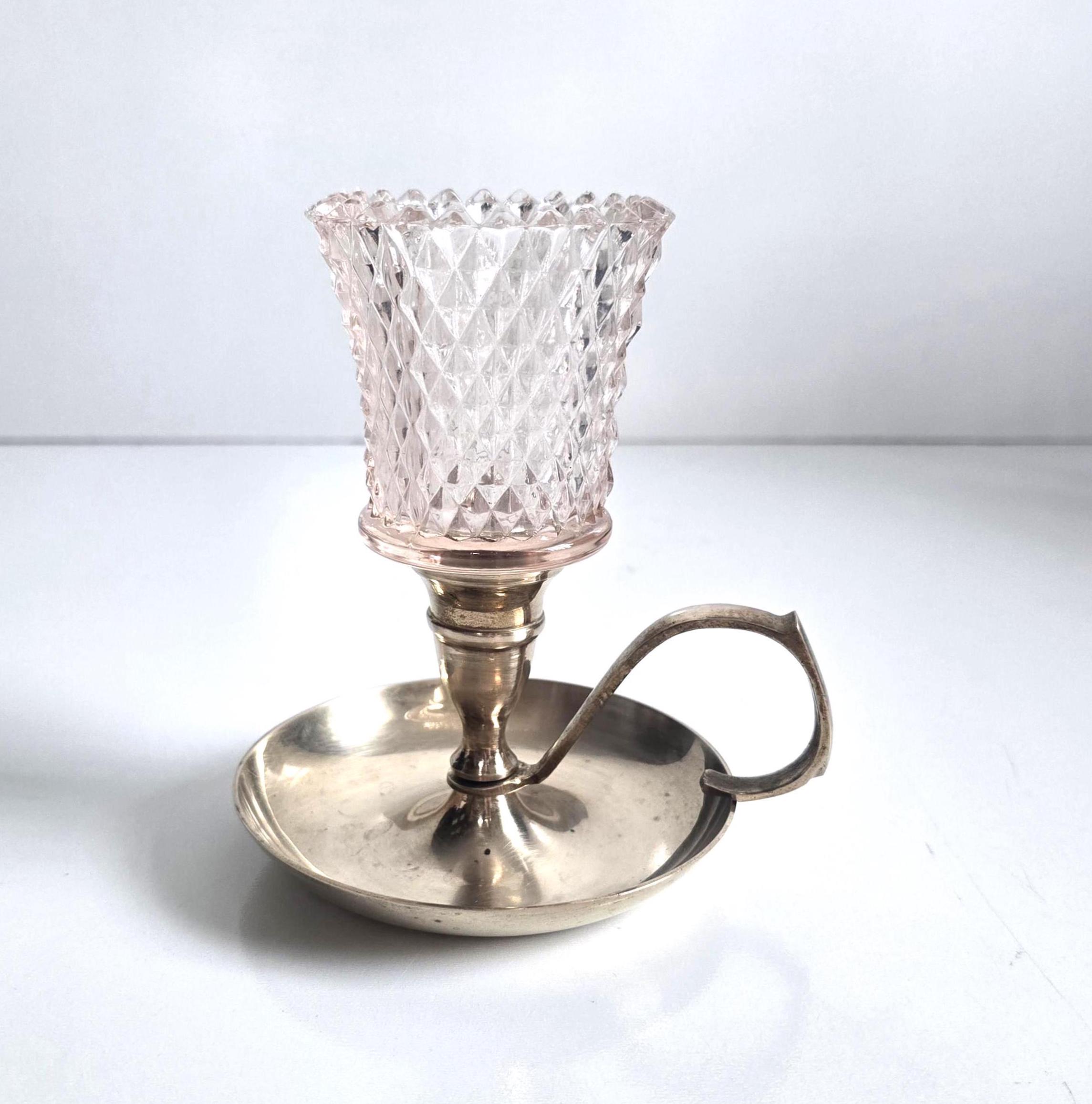 Vintage Brass Chamberstick With Glass Votive Cup /details in ...