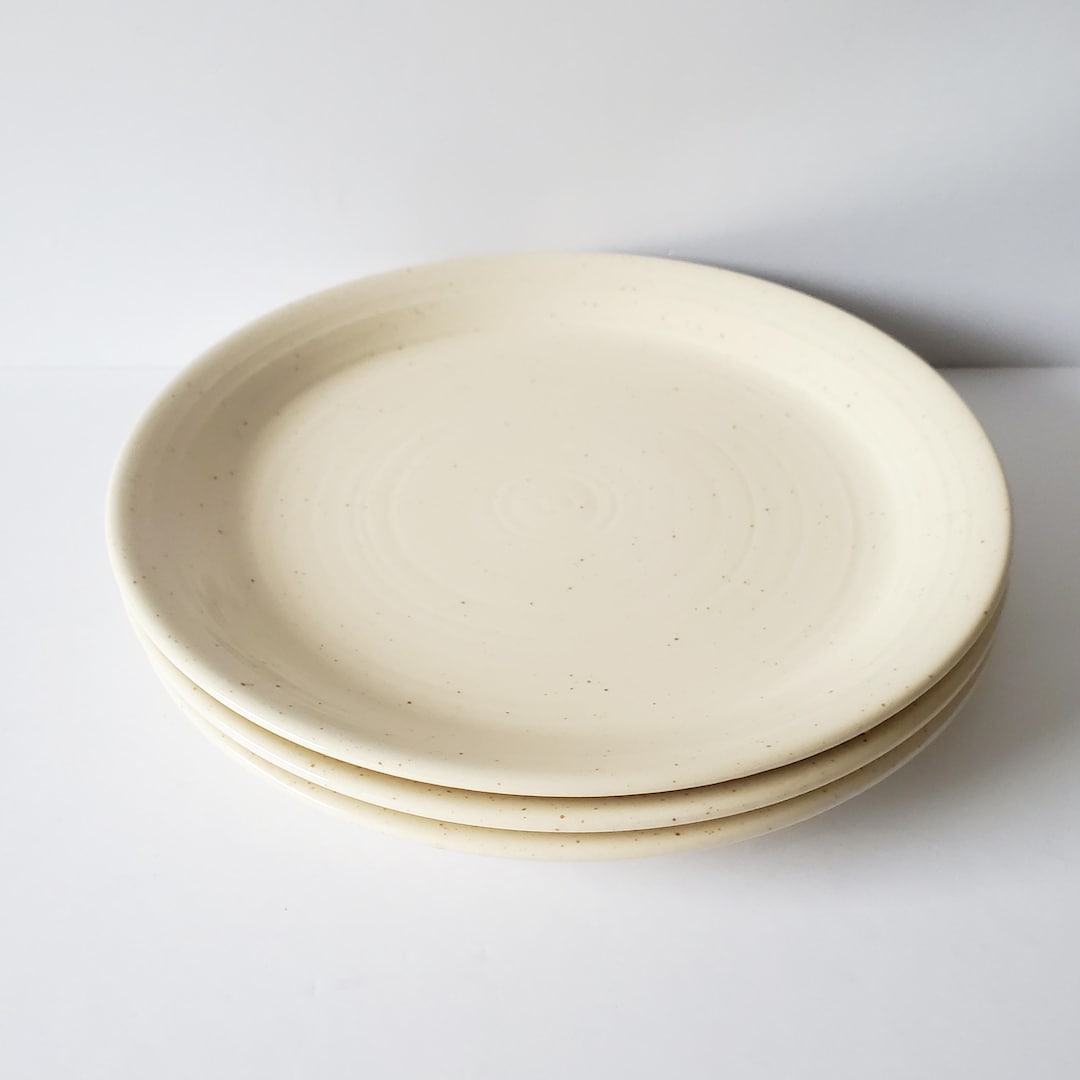 Franciscan Almond Cream Country Craft Dinner Plates Set of 3 USA ...